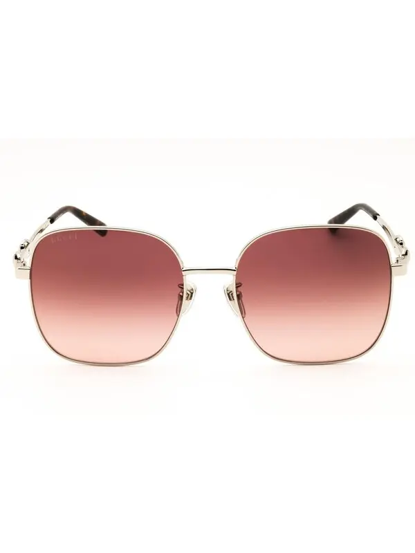 Gucci Gg2053s Sunglasses - Shiny Silver/gradient Brown