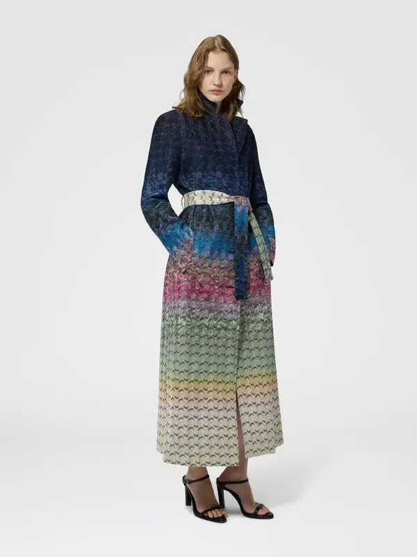 Missoni Viscose Lamé Duster Coat With Belt
