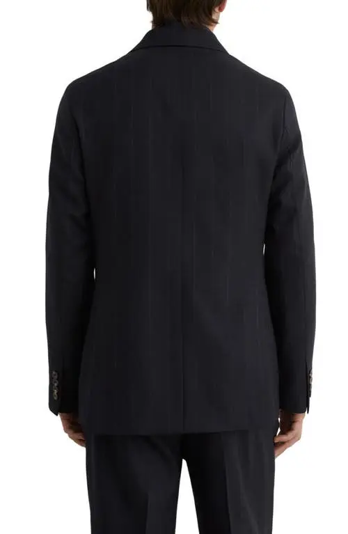 REISS Valley Pinstripe Wool Double Breasted Dinner Jacket