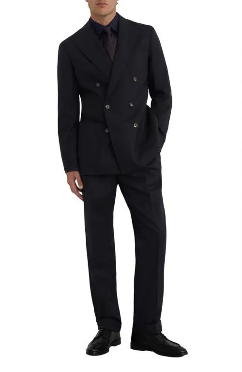 REISS Valley Pinstripe Wool Double Breasted Dinner Jacket