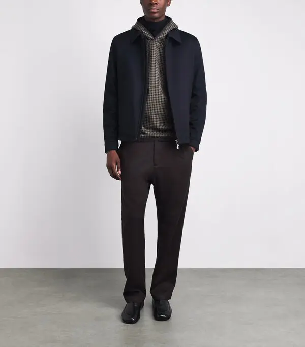 Sease Virgin Wool-blend Check Hoodie