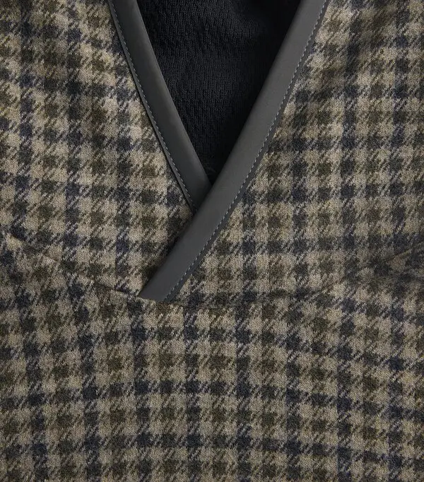 Sease Virgin Wool-blend Check Hoodie