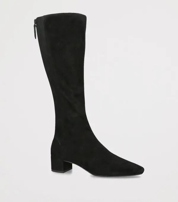 AQUAZZURA Suede Saint Honor Knee-high Boots 35