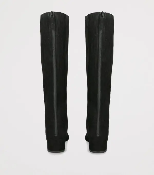 AQUAZZURA Suede Saint Honor Knee-high Boots 35