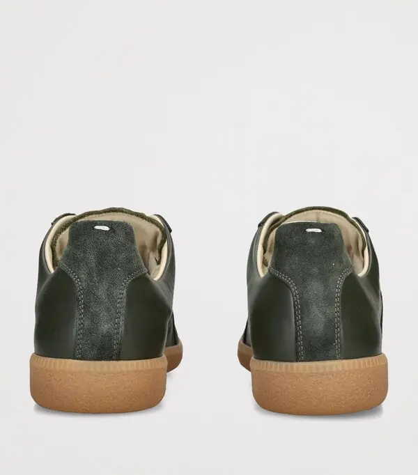 MAISON MARGIELA Leather-suede Replica Sneakers - Green