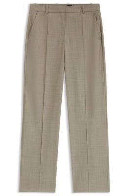 BOSS Relaxed-fit Virgin Wool Stretch Pants
