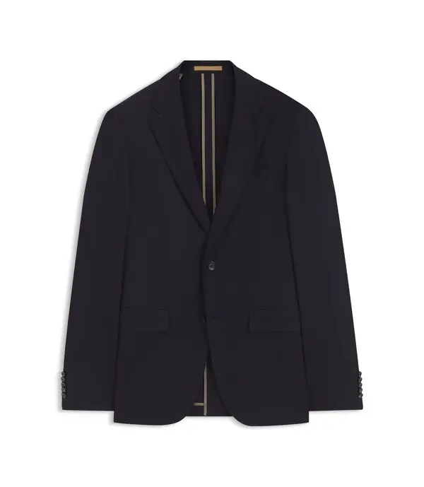 BOSS Slim-fit Jacket In Virgin Wool And Cashmere - Dark Blue