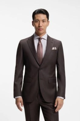 BOSS Two-piece Slim-fit Suit In Italian Virgin Wool
