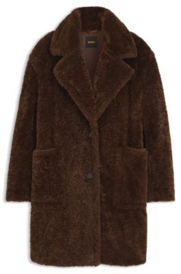 BOSS Teddy Coat With Adjustable Collar