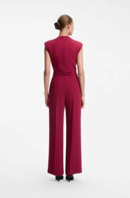 Hugo Crepe Jumpsuit With Belt