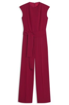 Hugo Crepe Jumpsuit With Belt