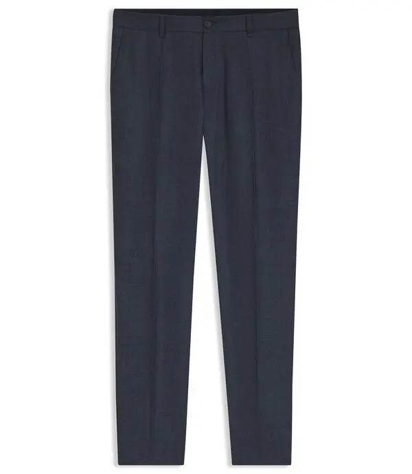 BOSS Slim-fit Patterned Pants In Italian Virgin Wool