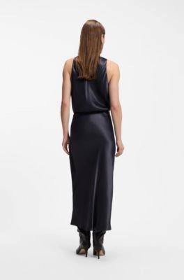 BOSS Midi-length A-line Skirt In Lustrous Fabric