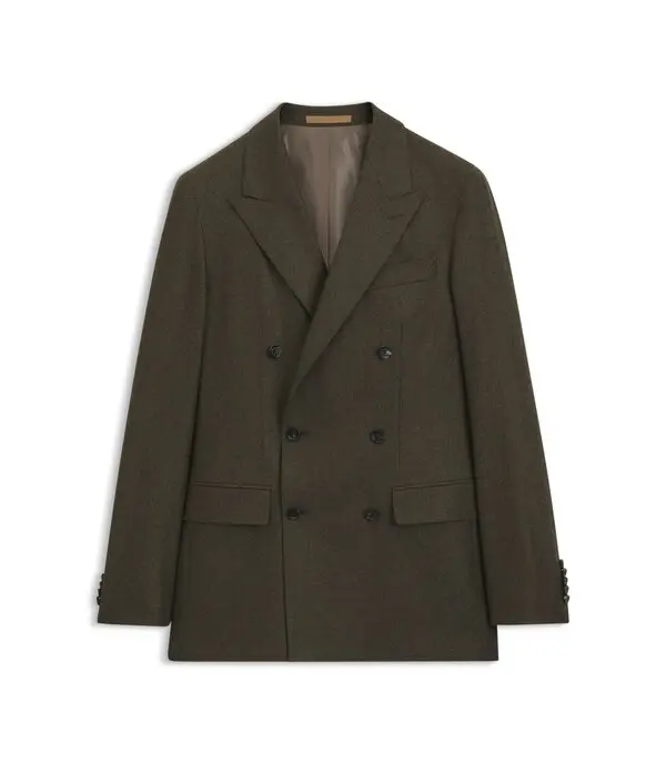 BOSS Regular-fit Double-breasted Wool Blazer With Cashmere