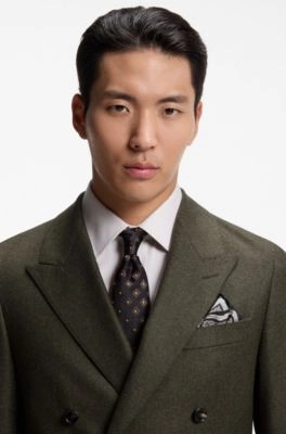 BOSS Regular-fit Double-breasted Wool Blazer With Cashmere