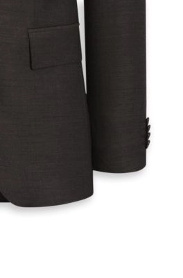 BOSS Two-piece Slim-fit Suit In Patterned Stretch Wool