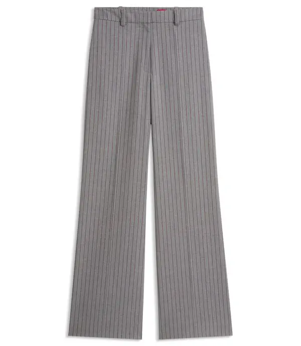Hugo Pinstripe Regular-fit Pants With D-ring Detail