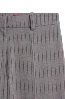 Hugo Pinstripe Regular-fit Pants With D-ring Detail