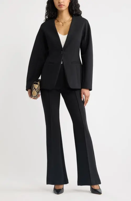 OPEN EDIT Muse Ponte Collarless Blazer