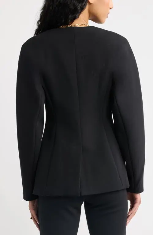 OPEN EDIT Muse Ponte Collarless Blazer