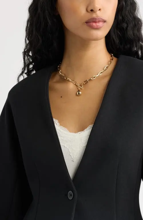OPEN EDIT Muse Ponte Collarless Blazer