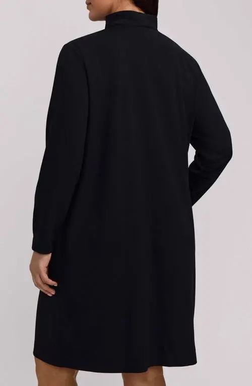 Foxcroft Tammy Long Sleeve Crepe Shirtdress