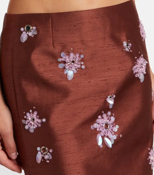 SHUSHU/TONG Embellished Slip Skirt