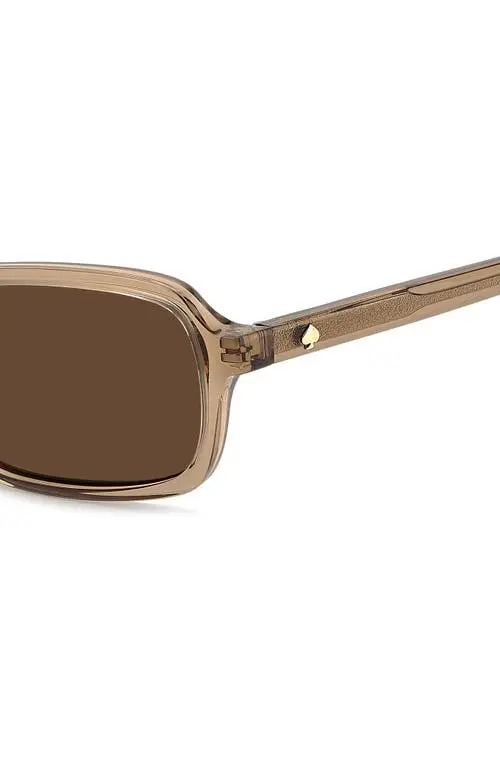 Kate Spade New York Carolina 53mm Rectangle Sunglasses - Brown/brown