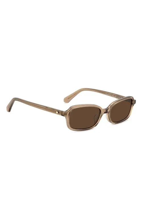 Kate Spade New York Carolina 53mm Rectangle Sunglasses - Brown/brown