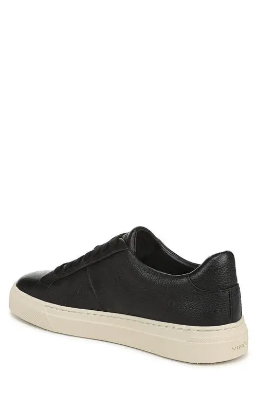 Vince Lomas Leather Low Top Sneakers - Black