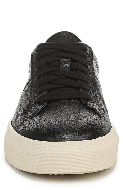 Vince Lomas Leather Low Top Sneakers - Black