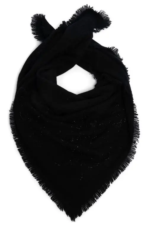 Zadig&Voltaire Stevie Strass Western Cashmere Scarf - Black