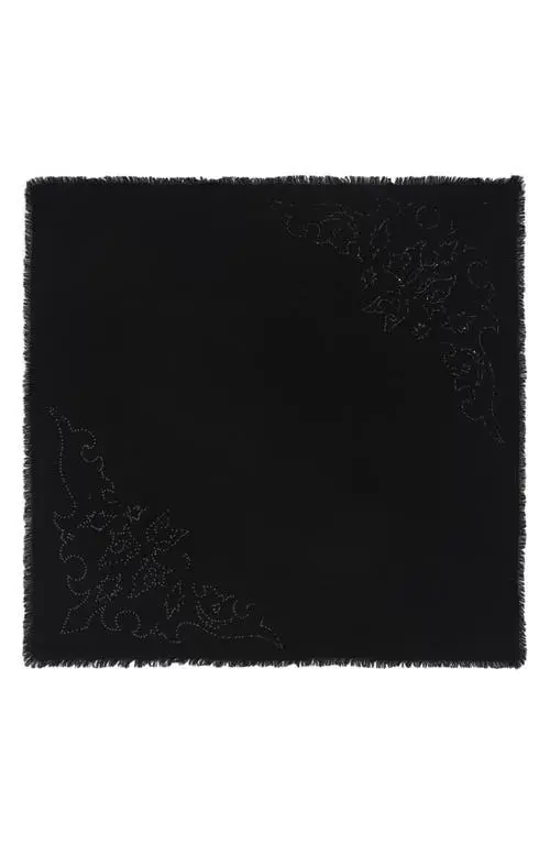 Zadig&Voltaire Stevie Strass Western Cashmere Scarf - Black