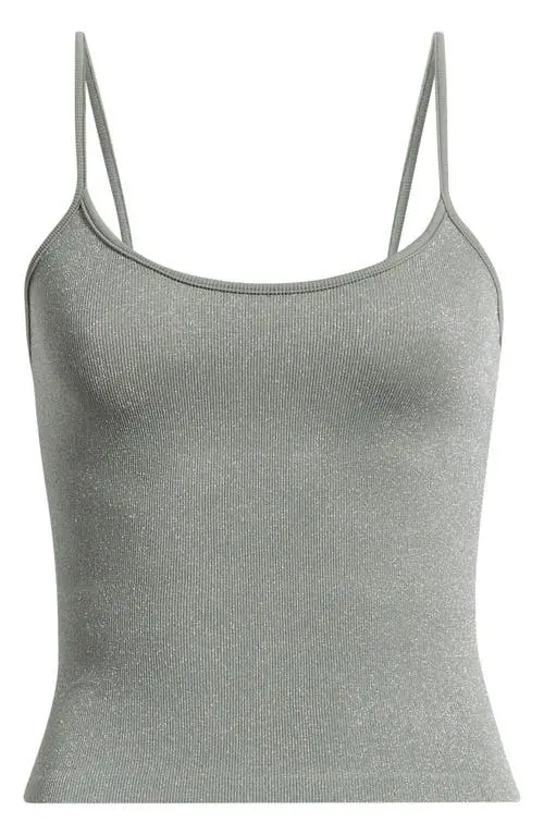 BDG URBAN OUTFITTERS Molly Glitter Cami With Spaghetti Straps - Grey