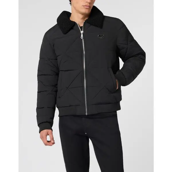 Philipp Plein Nylon Down Jacket - Black