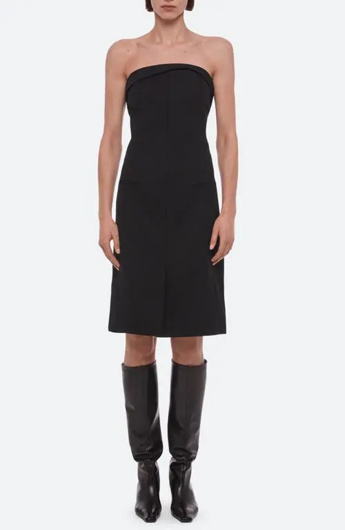 Helmut Lang Wool Gabardine Blazer Mini Dress - Black
