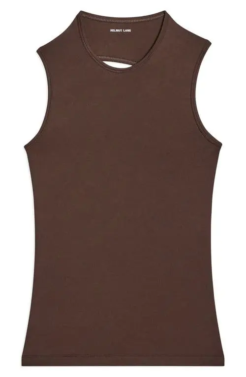 Helmut Lang Asymmetrical Cutout Tank - Bark