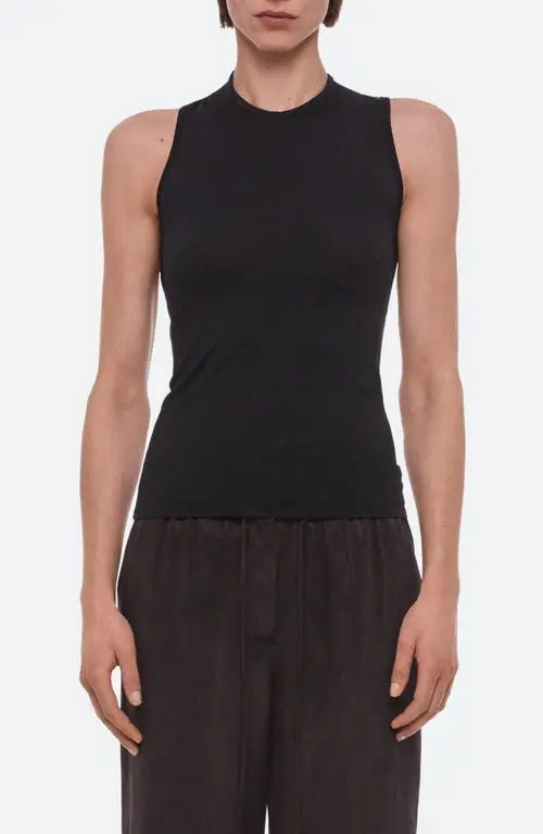 Helmut Lang Asymmetrical Cutout Tank Top - Black