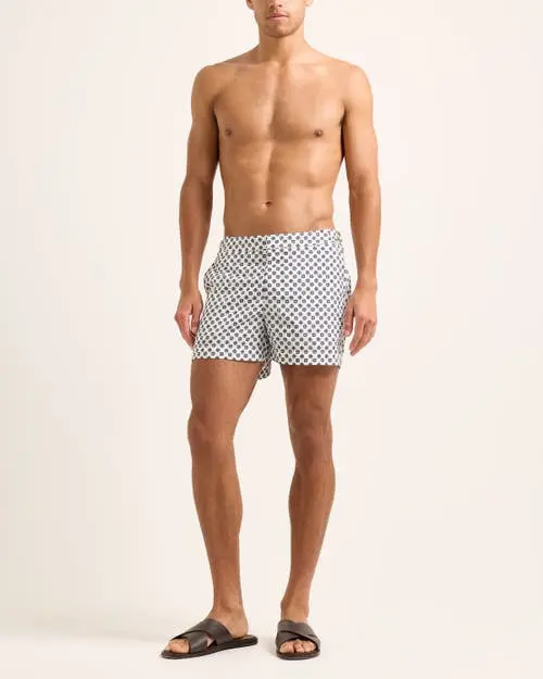 Orlebar Brown Setter Luminis Shorter-length Tailored-fit Swim Shorts - White Sand
