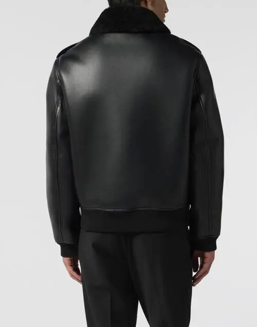 Philipp Plein Eco Shearling Aviator Jacket