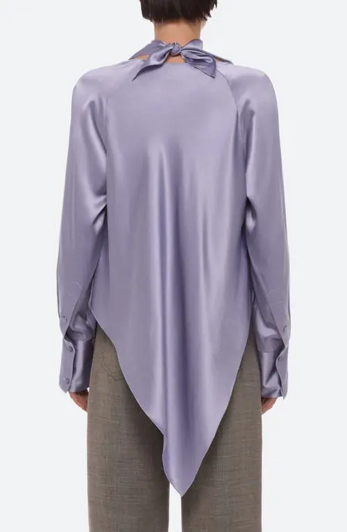 Helmut Lang Silk Cowl Neck Top - Aleutian