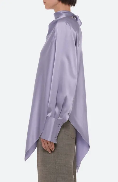 Helmut Lang Silk Cowl Neck Top - Aleutian