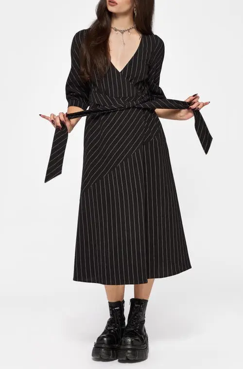 DISTURBIA Kallista Midi Wrap Dress