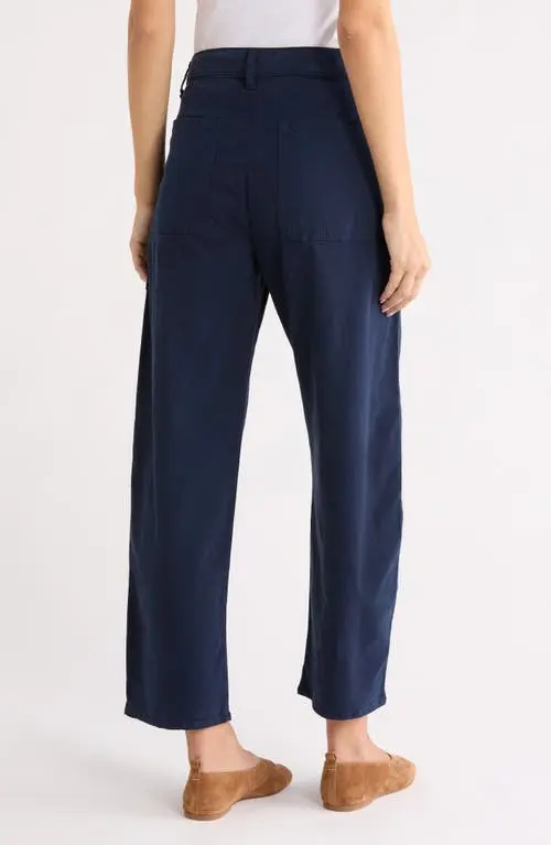 Frank & Eileen Bray Barrel Leg Cotton Twill Pants - Classic Navy