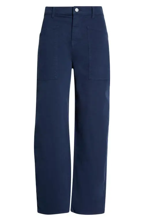 Frank & Eileen Bray Barrel Leg Cotton Twill Pants - Classic Navy