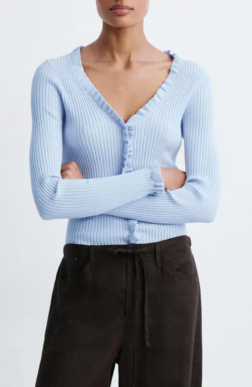Mango Azucena Cardigan - Sky Blue