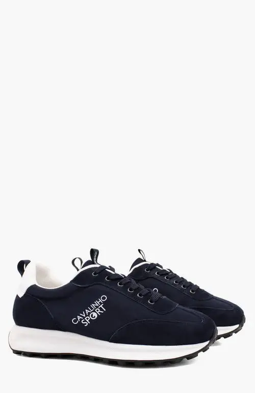 Cavalinho Sport Low-top Leather And Fabric Sneakers - Navy