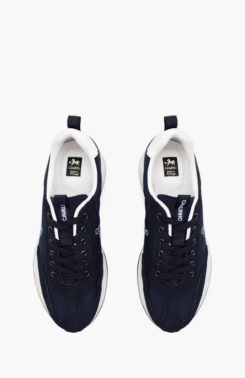 Cavalinho Sport Low-top Leather And Fabric Sneakers - Navy