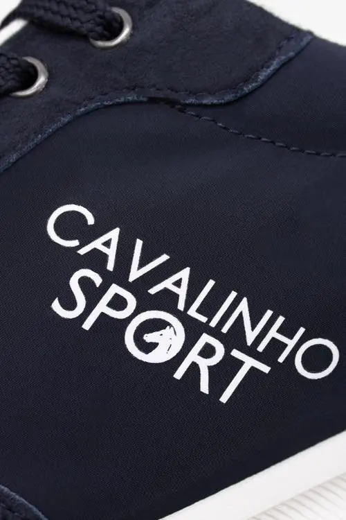 Cavalinho Sport Low-top Leather And Fabric Sneakers - Navy
