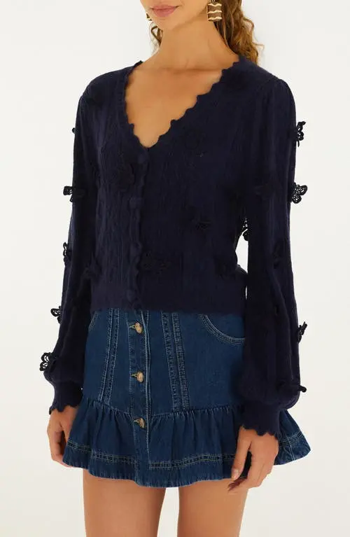 Farm Rio Cardigan - Navy Blue